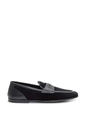 Dolce & Gabbana Elegant Slip-on Loafers With Striking Buckle - Nero/nero