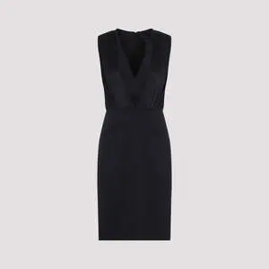 Max Mara Vittor Midi Dress With Silk Insert - Blue