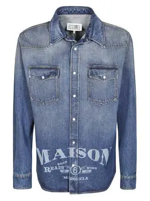 MAISON MARGIELA Fashion-forward Mini Shirt - Blu