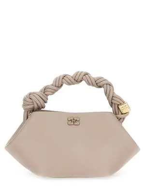 GANNI Mini Handbag In Recycled Leather - Grey