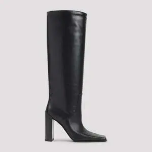 AZZEDINE ALAIA Square Knee Boots In Calfskin
