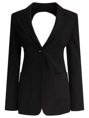 Max Mara Crêpe Blazer - Black
