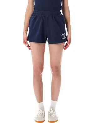 SPORTY & RICH SPORTY & RICH Elasticated Waist Mini Shorts Blue
