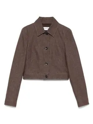 Max Mara Cropped Blazer - Brown