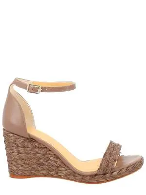CastaÑer Raffia Wedge Sandals With Braided Detail