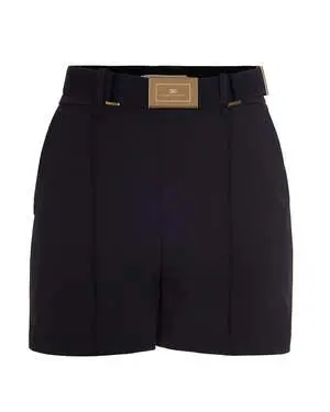 Elisabetta Franchi Belted High-waisted Shorts - Nero