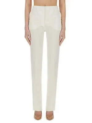 Sportmax Straight Leg Tailored Trousers - White
