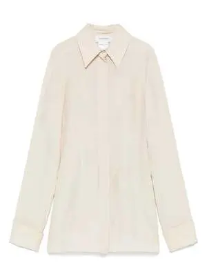 Sportmax Slim Fit Viscose Shirt - Beige