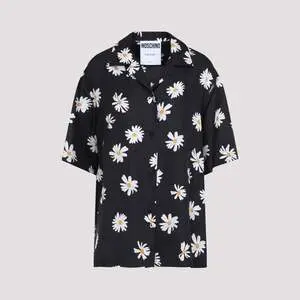 Moschino Silk Shirt For Ss25 Collection - Black