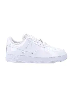 Nike Glossed Leather Lace-up Sneakers - White