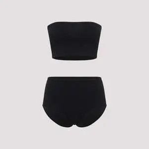 AZZEDINE ALAIA Second-skin Knit Lingerie Set - Black