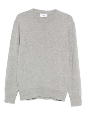 LARDINI Ribbed Crewneck Sweater In Alpaca And Virgin Wool - Grey