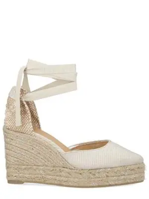CastaÑer Carina 80 Canvas Wedge Espadrilles With Tie Fastening