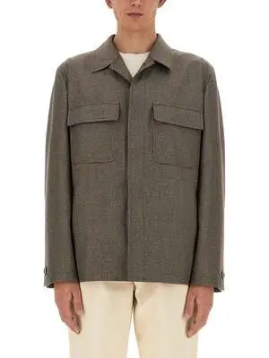 LARDINI Wool And Cashmere Blend Shirt Jacket