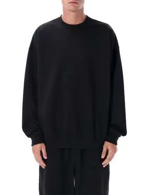 Y3 Loose Fit Brushed Terry Crew Sweatshirt - Black
