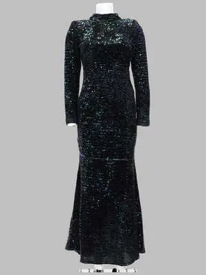 JOSHE Long Sleeve Sequin Gown