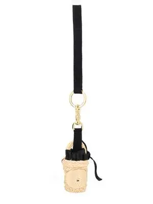 PATOU Raffia Bucket Bag Charm - Beige