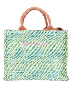 Marni Small Logo-detail Tote Bag - Verde