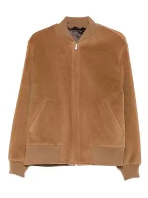 LARDINI Wool Bomber Jacket - Brown