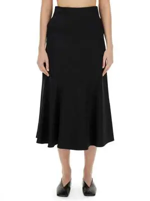 JIL SANDER High-waisted Paneled Midi Skirt