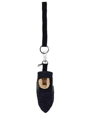 PATOU Mini Raffia Boat Key Holder - Blue