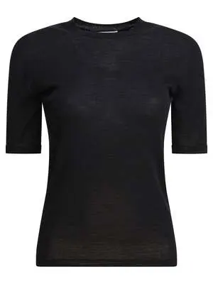 Max Mara Slim Fit Basic Wool Sweater - Black