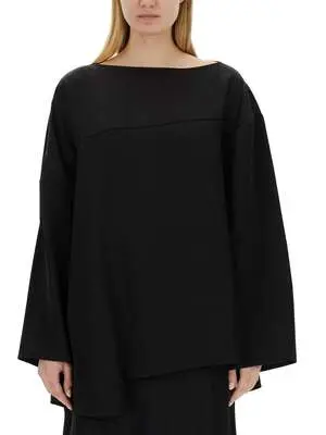 JIL SANDER Asymmetrical Viscose Top