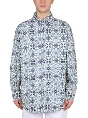 Drole De Monsieur Classic Collar Shirt For - Blue