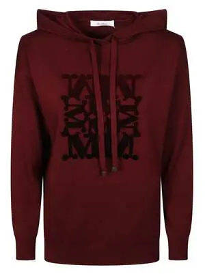 Max Mara Max Mara Burgundy Monogram Hoodie Rosso