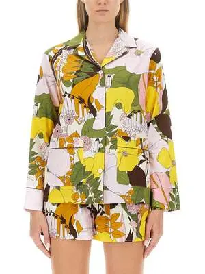 La DoubleJ Hammock Floral-print Cotton Shirt - Multicolour