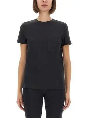Max Mara Embossed Logo Pocket T-shirt - Black