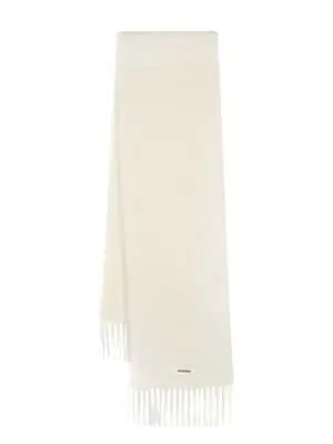 Jacquemus Fringed Wool-blend Scarf - White