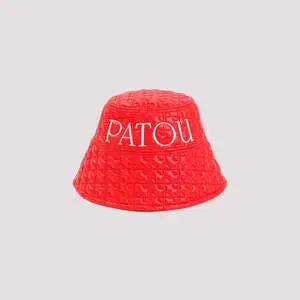 PATOU Logo Embroidered Bucket Hat - Red