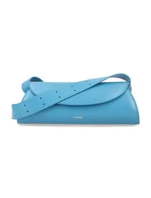 JIL SANDER Cannolo Small Leather Bag - Blue
