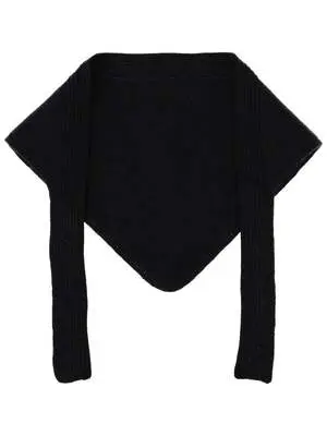 Jacquemus Elegant Alpaca Blend Shawl - Black