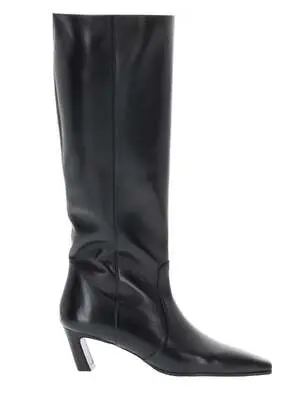 STUART WEITZMAN Pointed-toe Knee-high Mid Heel Boots