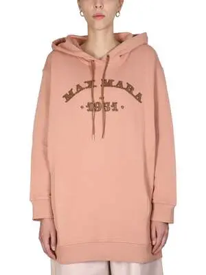 Max Mara Logo Cotton Hoodie - Pink
