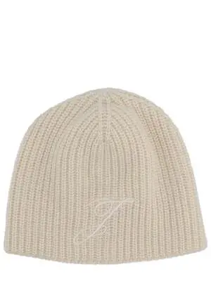 Jacquemus Virgin Wool Ribbed Beanie - White