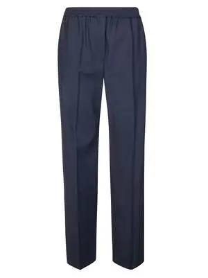 Max Mara Elastic Waist Wool Trousers For - Blu