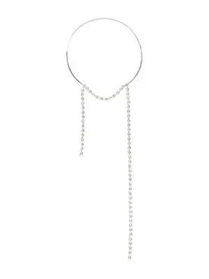 MAISON MARGIELA Rhinestone Pendant Necklace - Argento