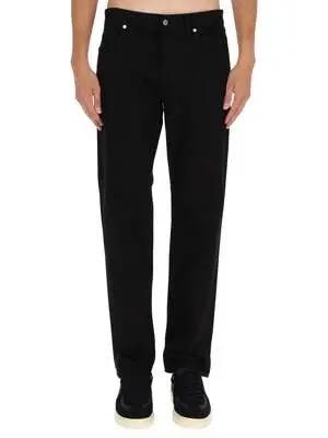 Stone Island Regular-straight Fit Light Bull Denim-tc Jeans - Black