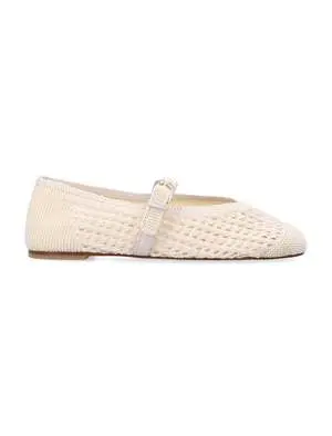 STUART WEITZMAN Embellished Flat Sandals - Chalk