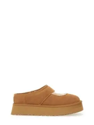 UGG Leather Mary Jane Slippers - Brown
