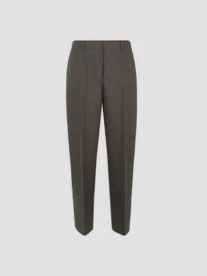 TOTEME Wide Tailored Trousers - Forest