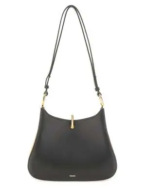Rabanne Medium Ring Leather Bag - Black