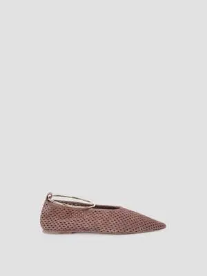 JIL SANDER Elegant Ballerina Flats - Umber