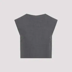 JIL SANDER Wool And Silk Top - Grey