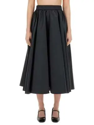 PATOU Volume Satin Midi Skirt