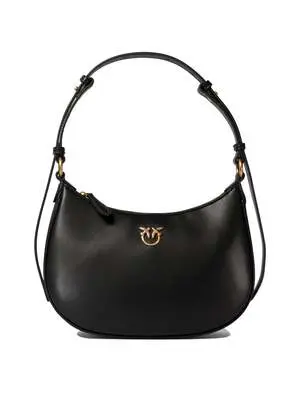 Pinko Mini Leather Handbag 26x17x7 Cm - Black