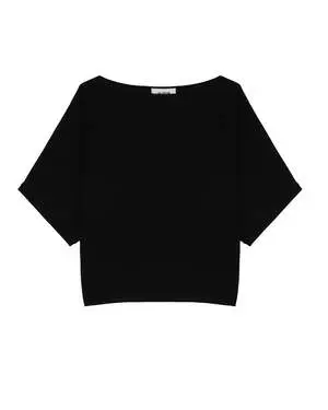 Alpha Studio Black Viscose-nylon Blend Sweater - Nero